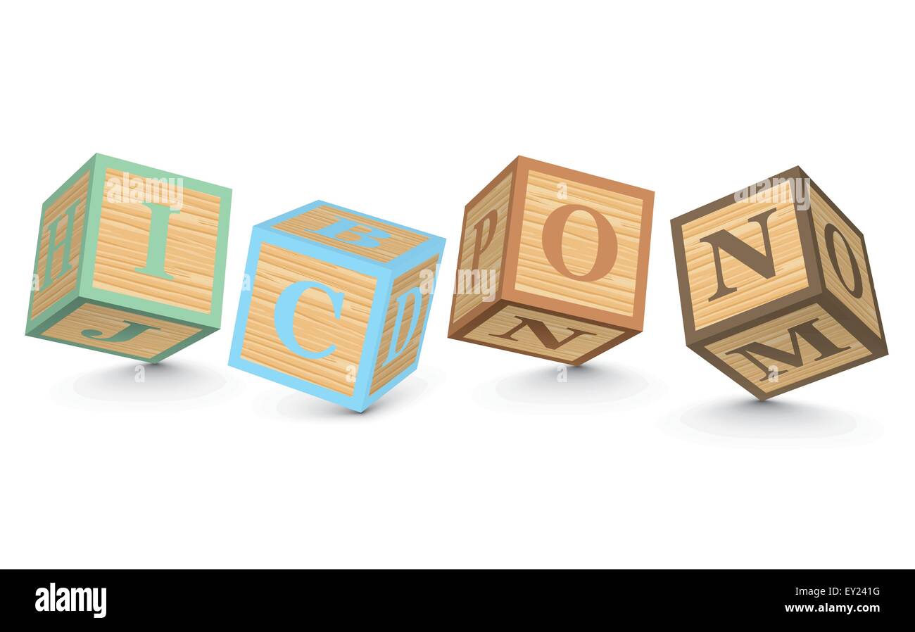 ICON written with alphabet blocks - vector illustration Stock Vector ...