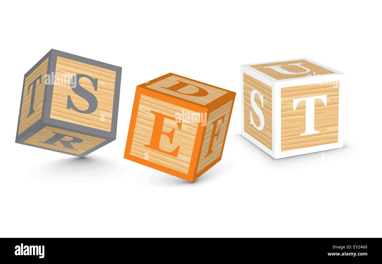 SET written with alphabet blocks - vector illustration Stock Vector ...