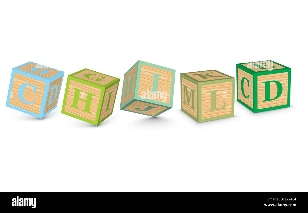 Child with blocks Stock Vector Images - Alamy