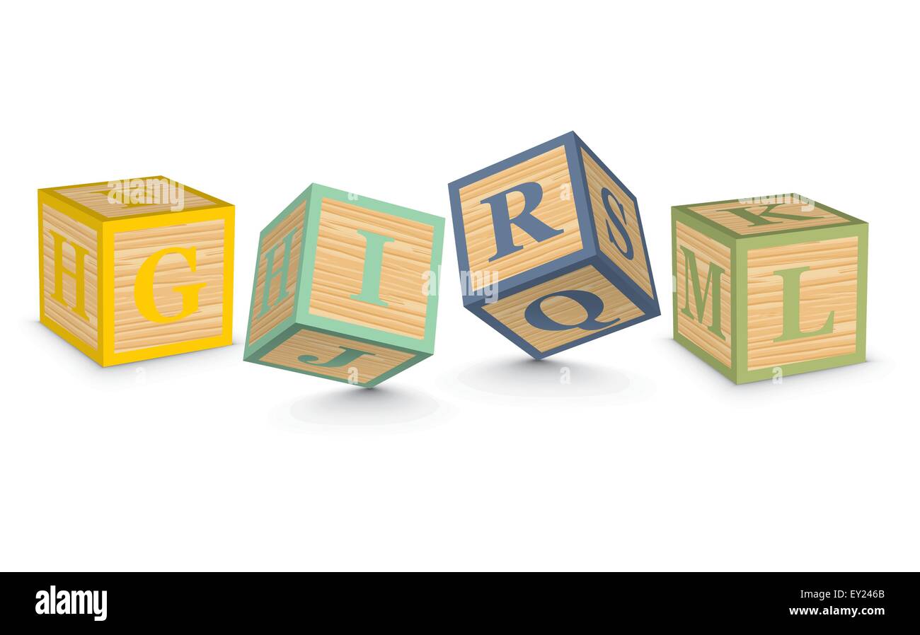 GIRL written with alphabet blocks - vector illustration Stock Vector ...