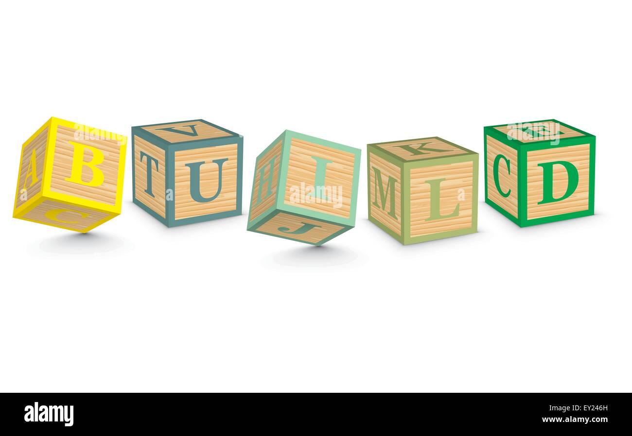 BUILD written with alphabet blocks - vector illustration Stock Vector ...