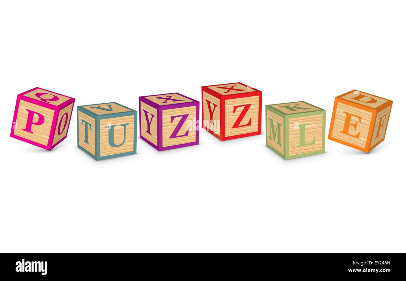 PUZZLE written with alphabet blocks - vector illustration Stock Vector ...
