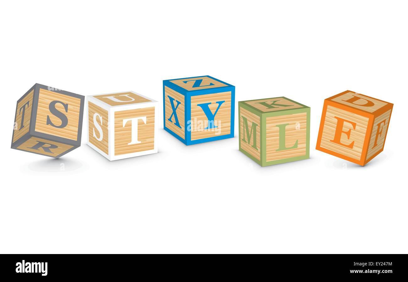 STYLE written with alphabet blocks - vector illustration Stock Vector ...