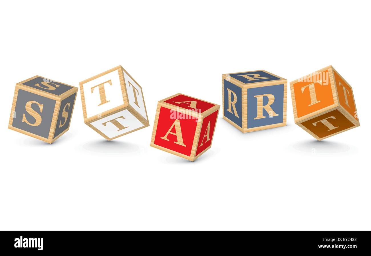 Start blocks Stock Vector Images - Alamy