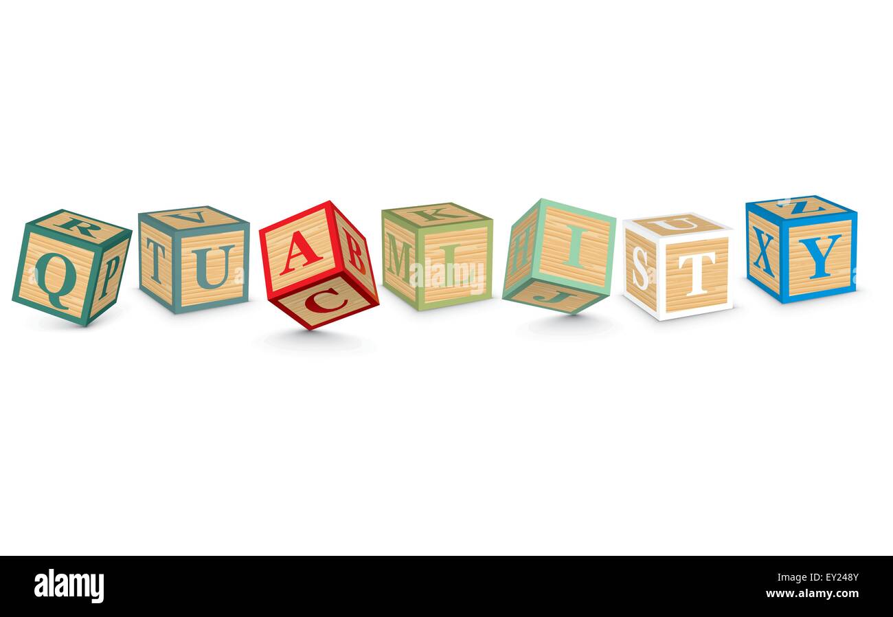 QUALITY written with alphabet blocks - vector illustration Stock Vector ...