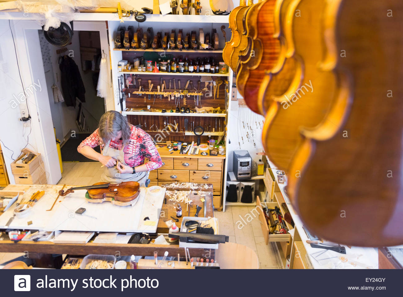 Violin Work Maker Wood Stock Photos & Violin Work Maker Wood Stock ...