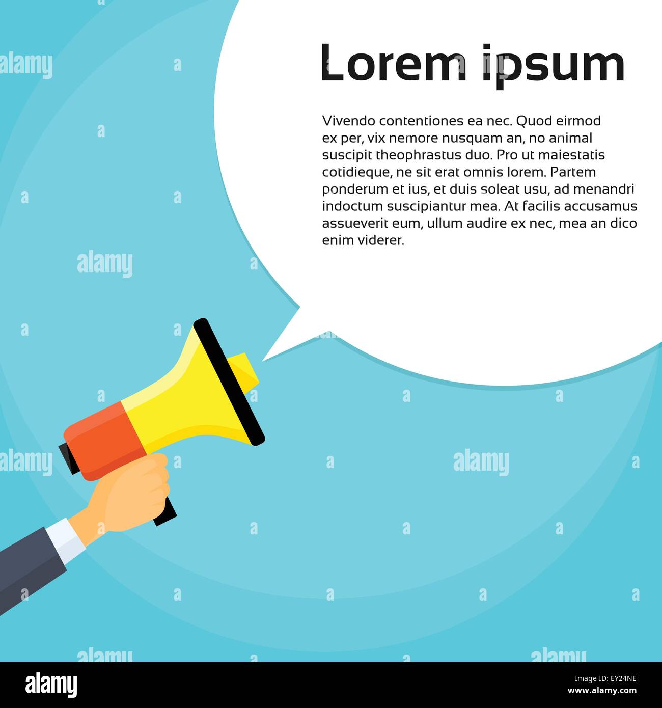 Megaphone empty bubble bullhorn Stock Vector Images - Alamy