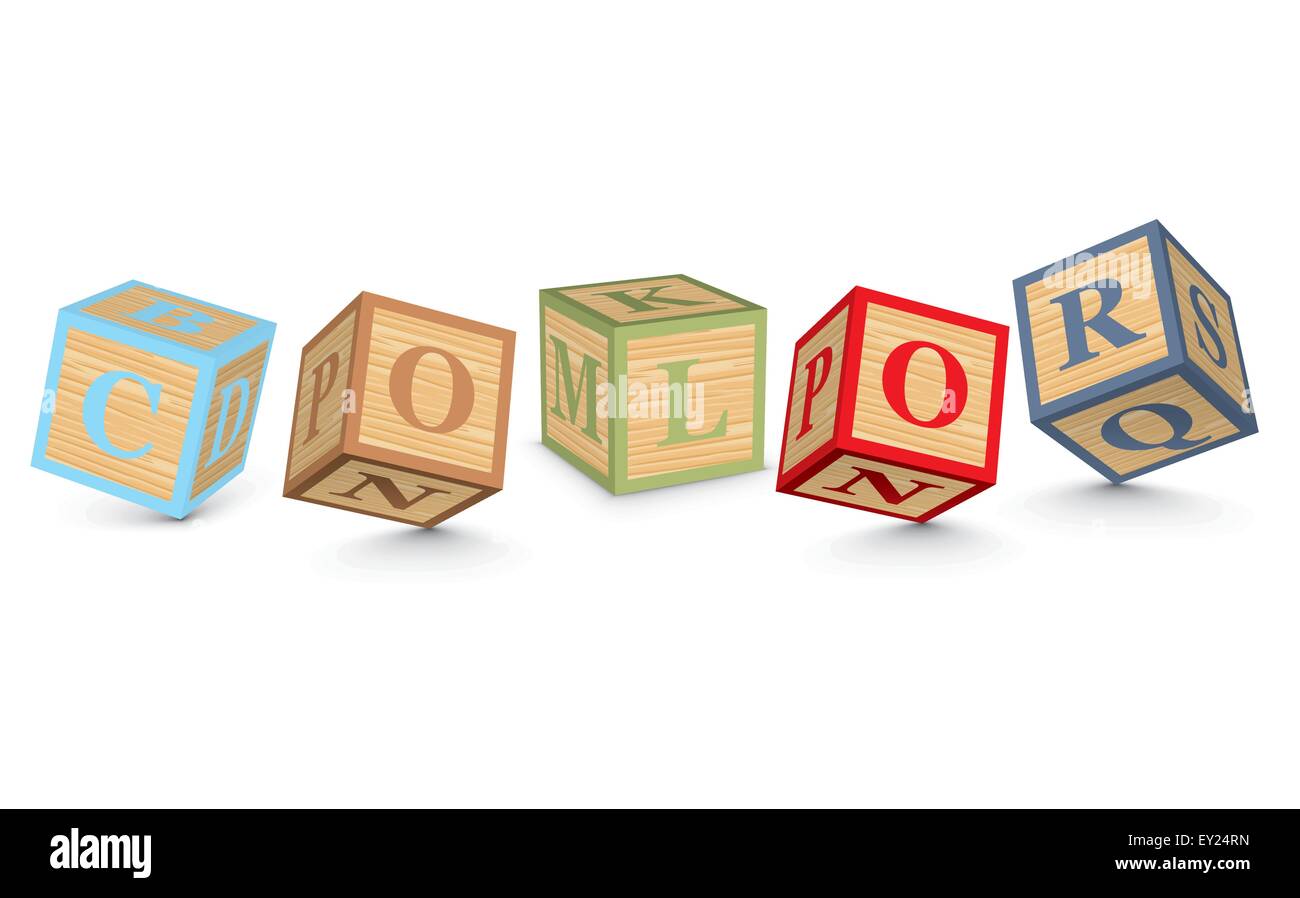 COLOR written with alphabet blocks - vector illustration Stock Vector ...