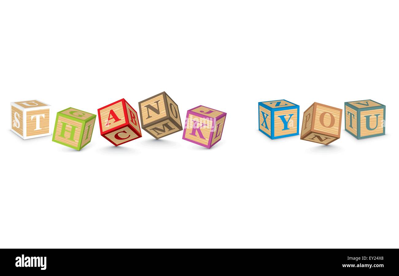 THANK YOU written with alphabet blocks - vector illustration Stock ...