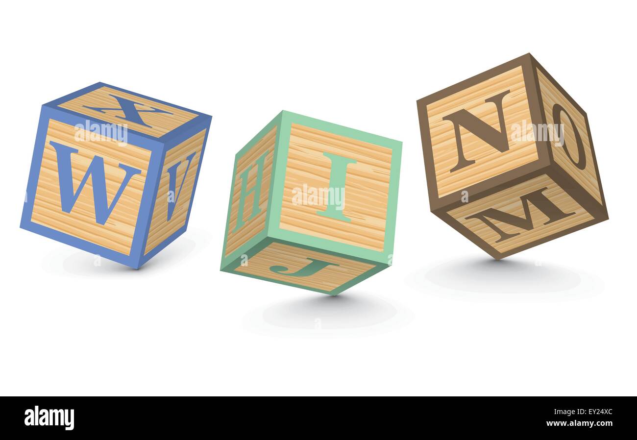 WIN written with alphabet blocks - vector illustration Stock Vector ...