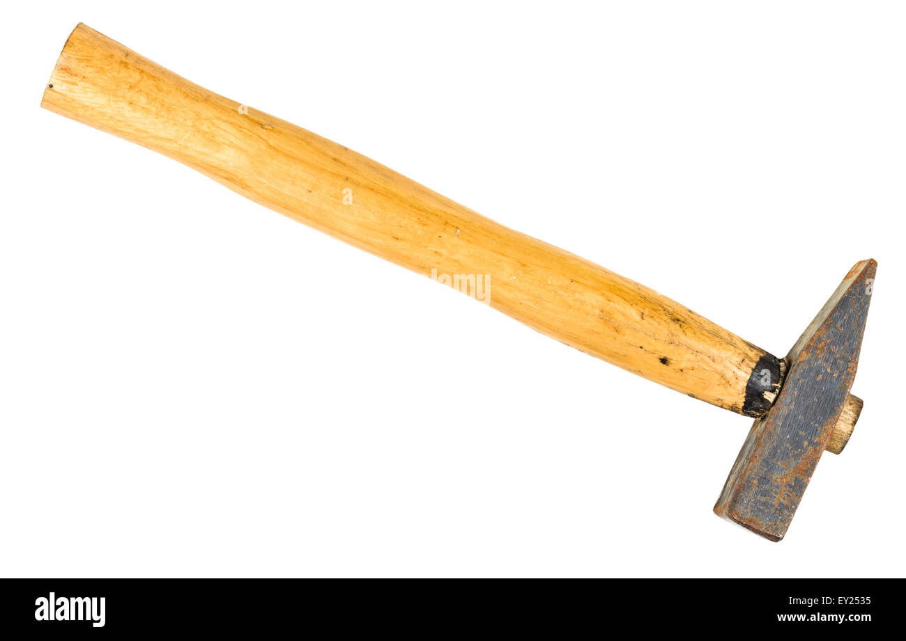 Old hammer isolated on white Stock Photo - Alamy