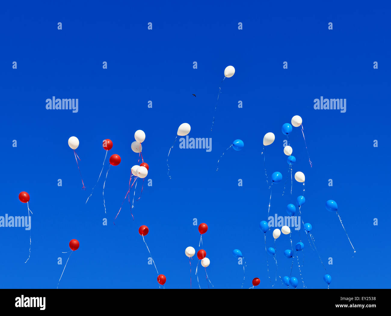 balloons flying in sky Stock Photo - Alamy