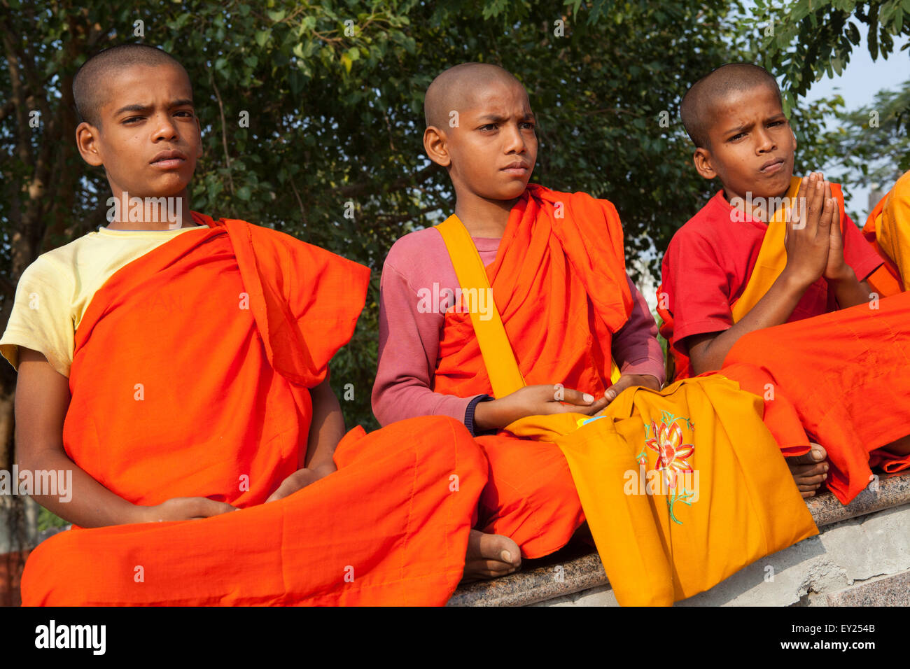 Novice monks in temple hi-res stock photography and images - Alamy
