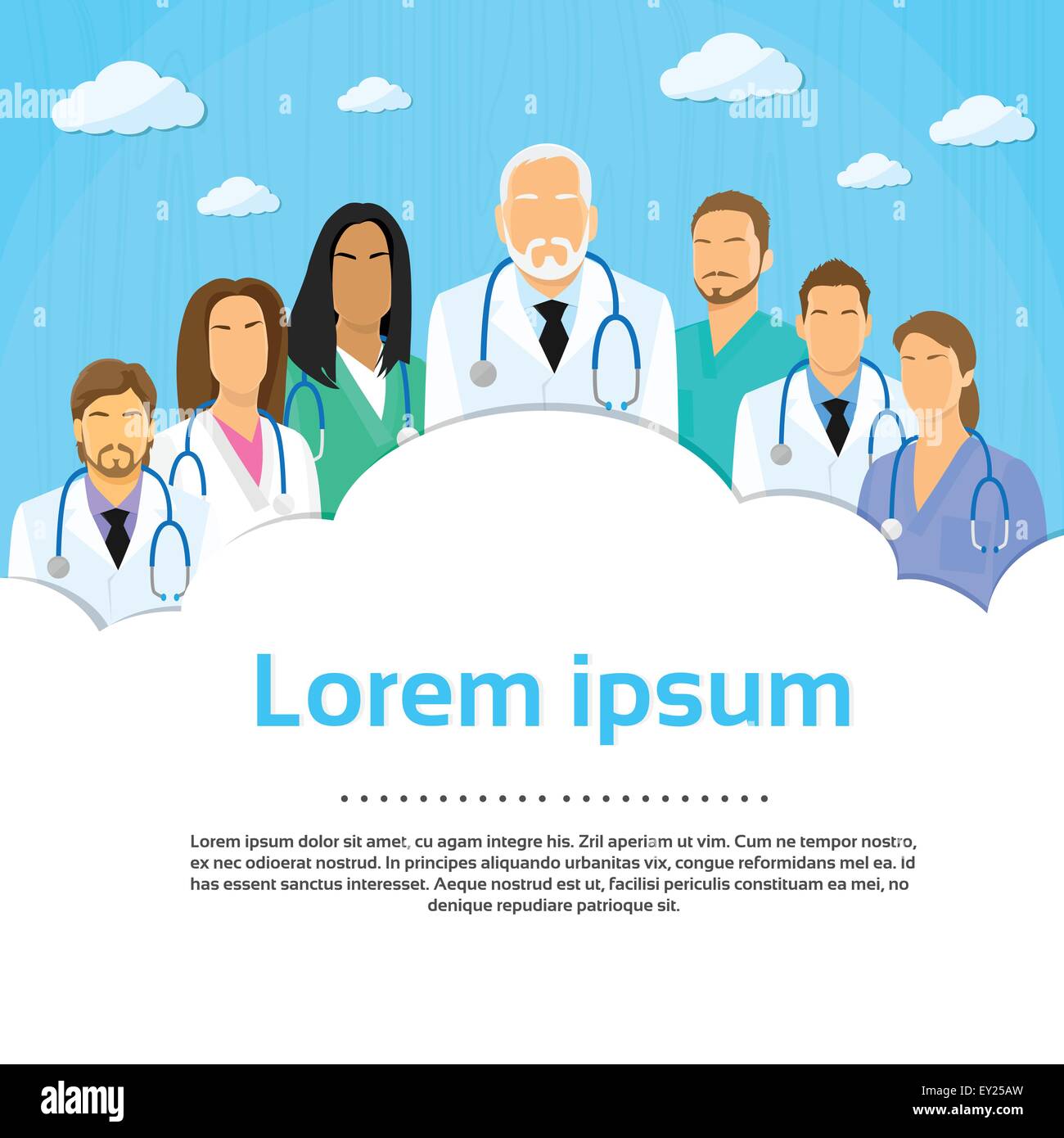 Medical Team Doctor Group Flat Profile Icon Stock Vector Image & Art ...