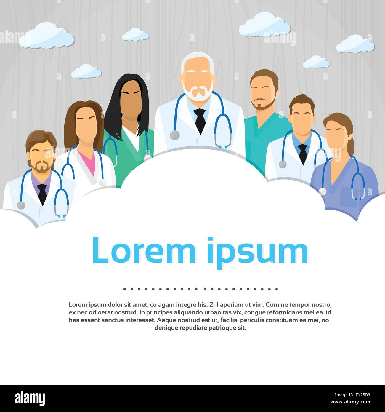 Medical Team Doctor Group Flat Profile Icon Stock Vector Image & Art ...