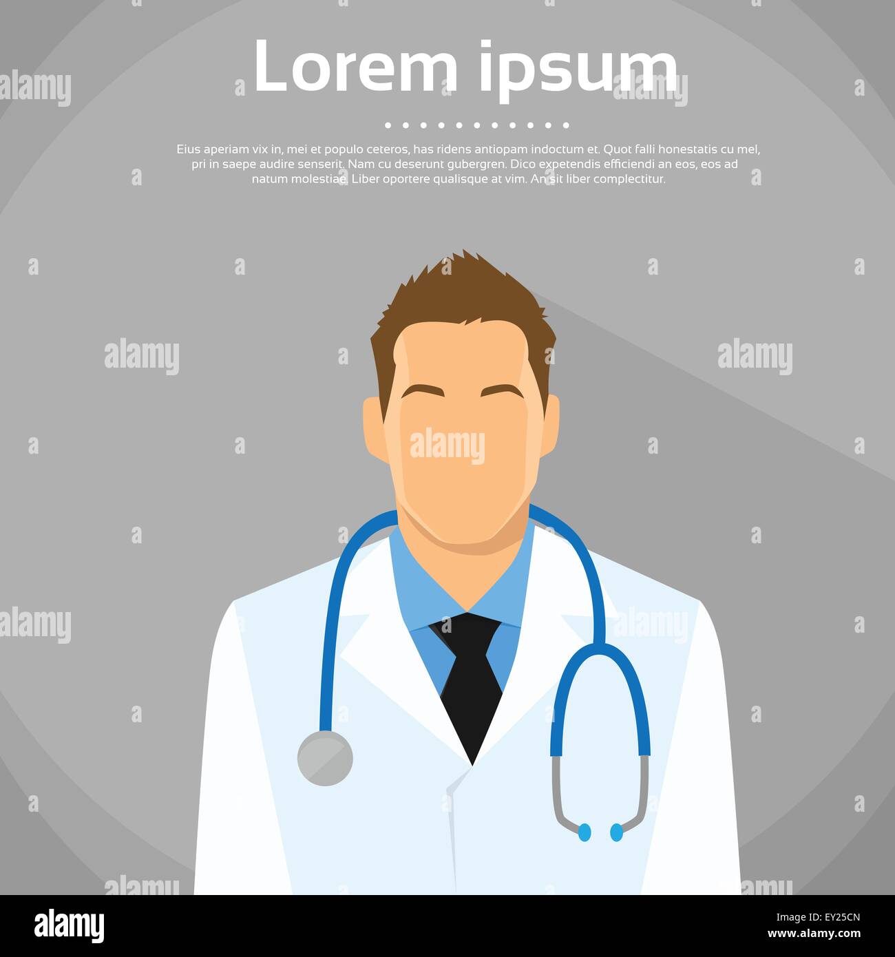 Medical Doctor Profile Icon Male Portrait Flat Design Stock Vector