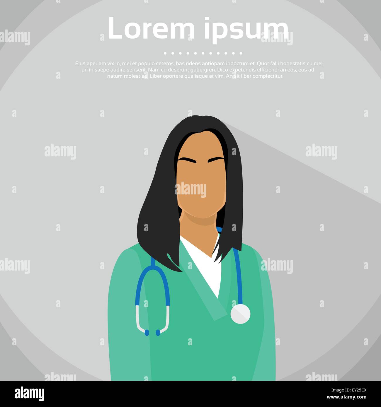 Medical Doctor African American Race Profile Icon Female Stock Vector ...