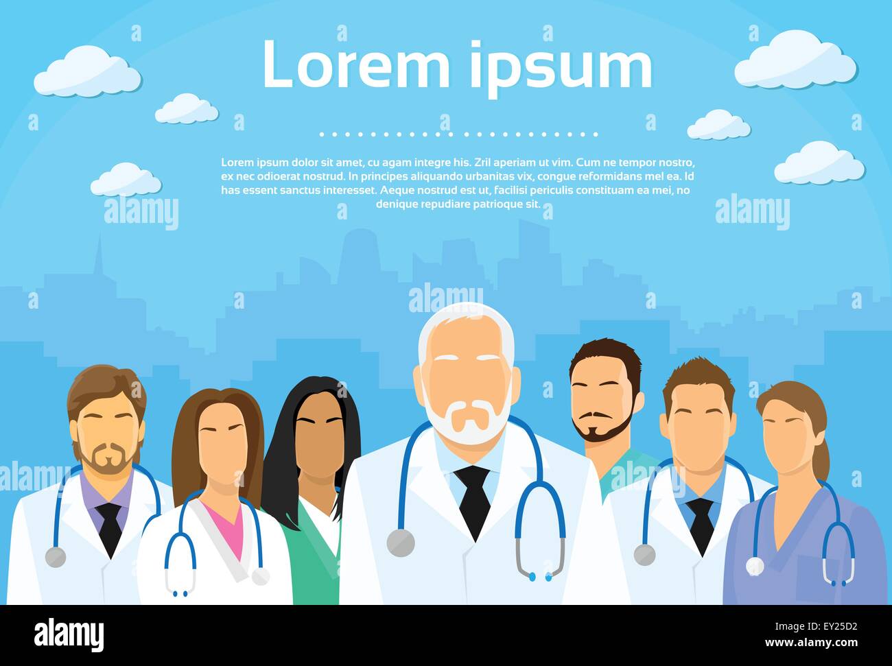 Medical Team Doctor Group Flat Profile Icon Stock Vector Image & Art ...