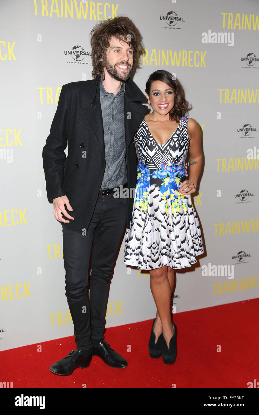 Sydney, Australia. 20 July 2015. Radio hosts Dan Debut and Maz Compton ...