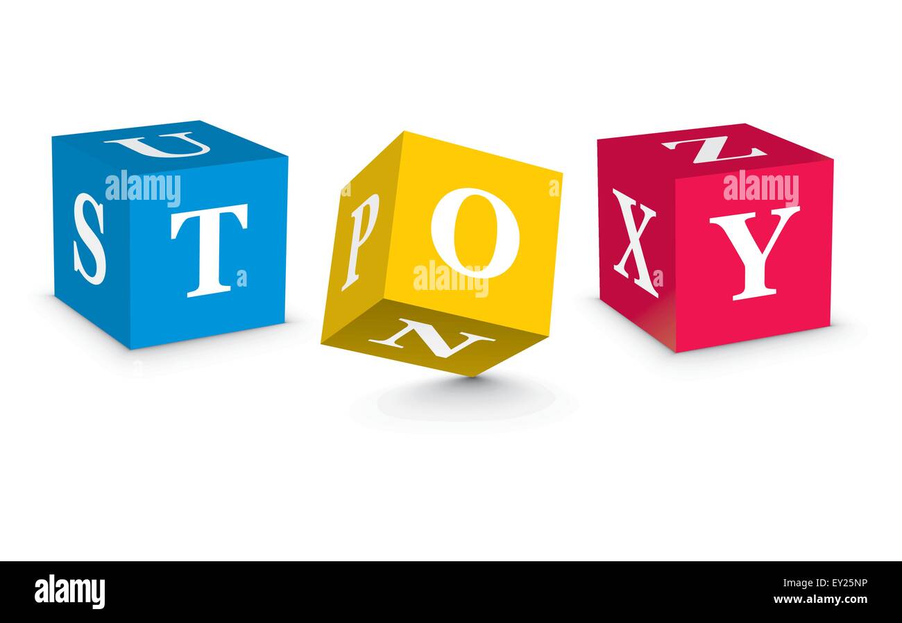 TOY written with alphabet blocks - vector illustration Stock Vector ...