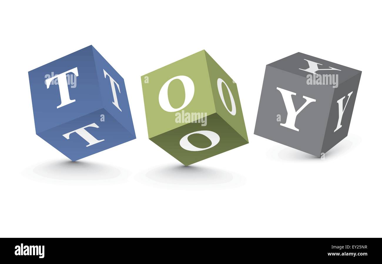 TOY written with alphabet blocks - vector illustration Stock Vector ...