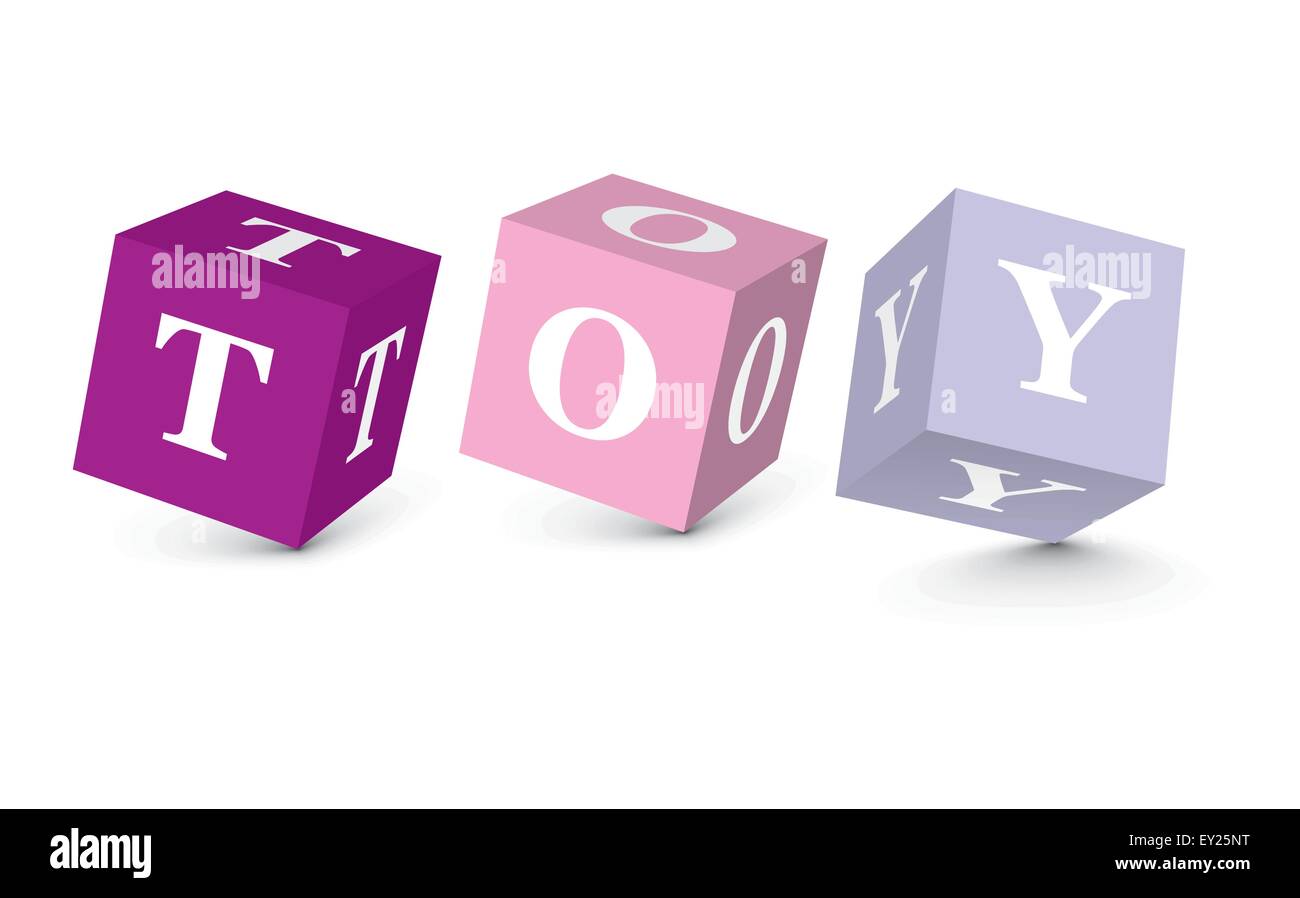 TOY written with alphabet blocks - vector illustration Stock Vector ...