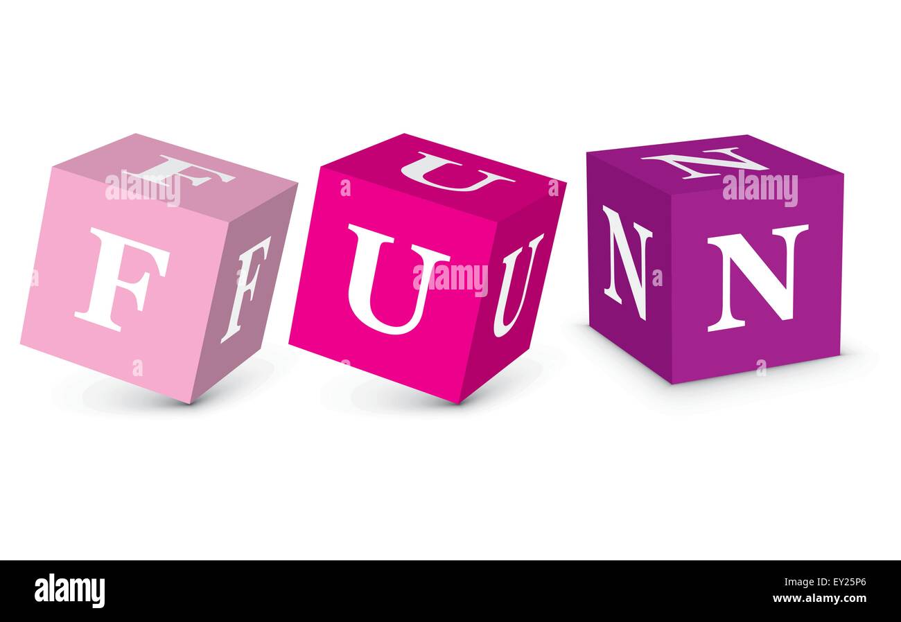 FUN written with alphabet blocks - vector illustration Stock Vector ...