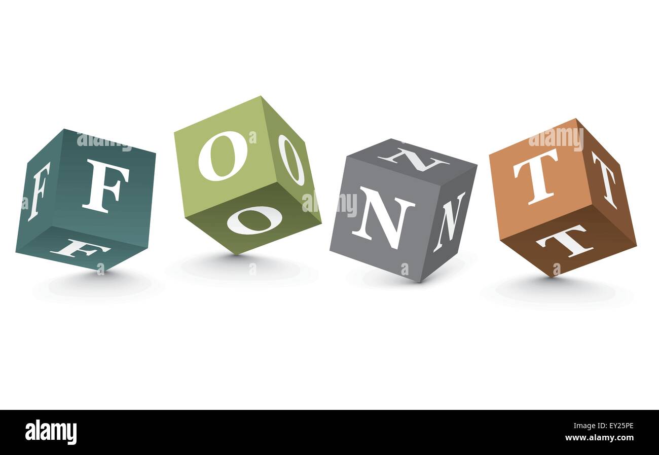 Block font Stock Vector Images - Alamy