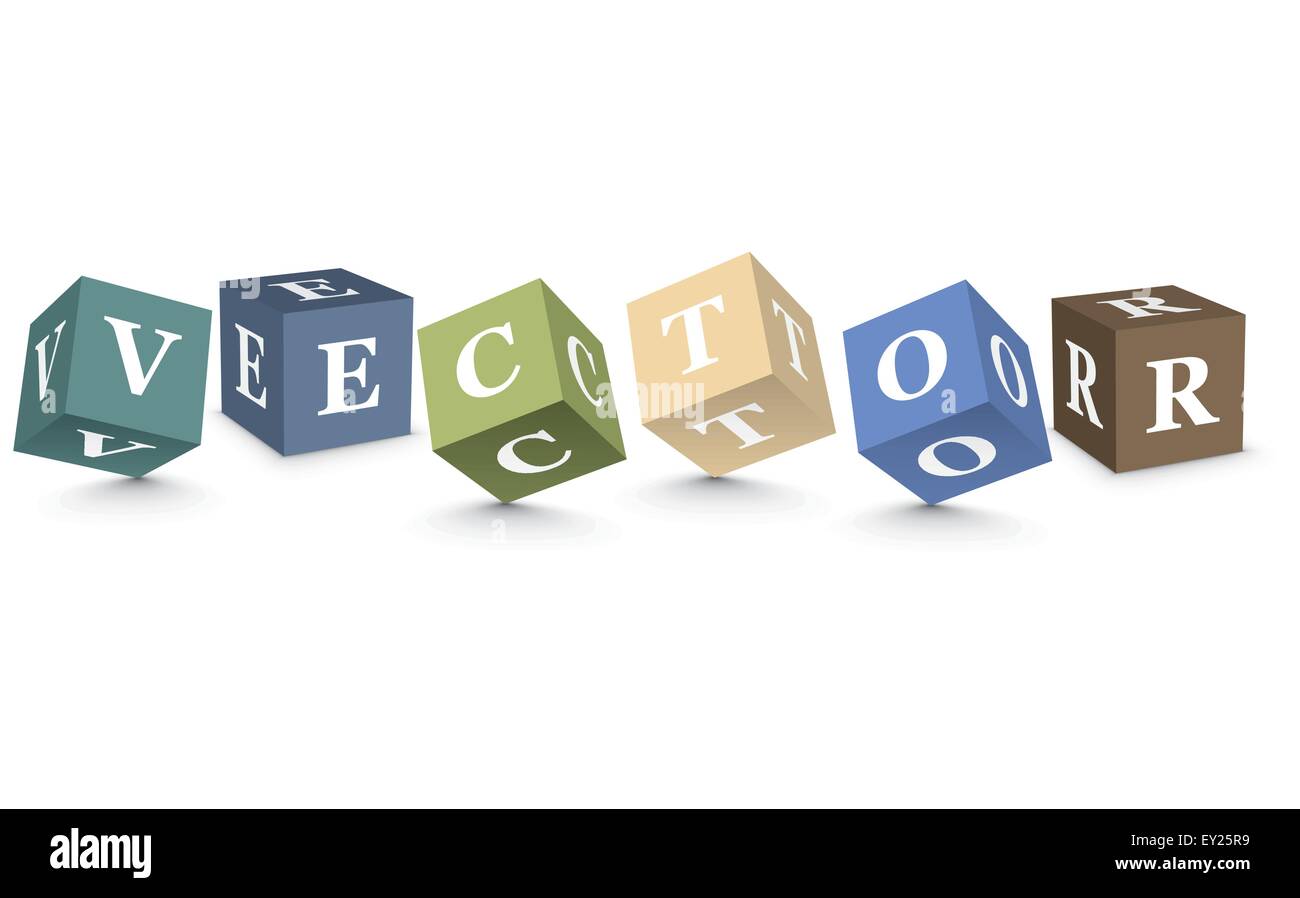 VECTOR written with alphabet blocks - vector illustration Stock Vector ...