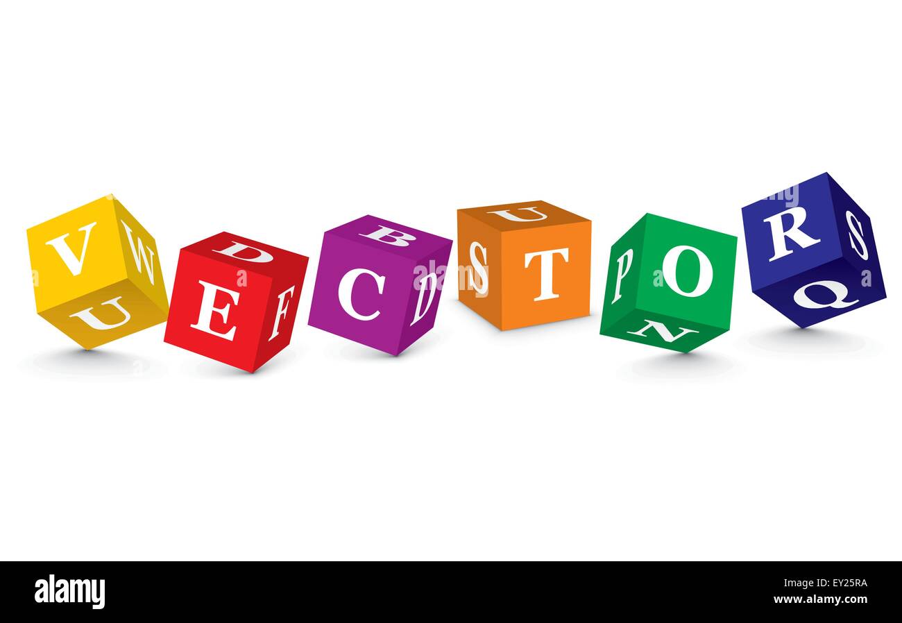 VECTOR written with alphabet blocks - vector illustration Stock Vector ...