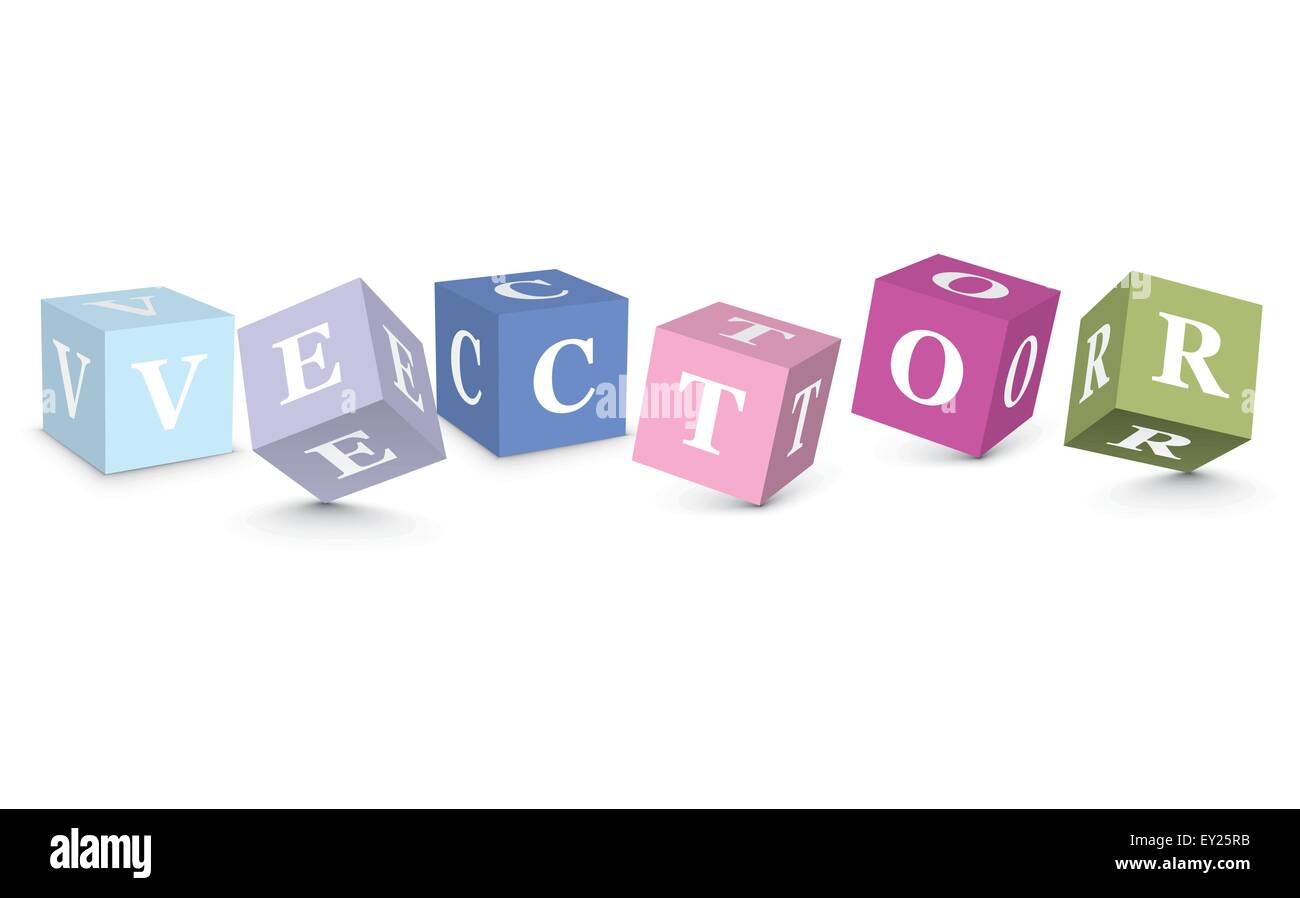 VECTOR written with alphabet blocks - vector illustration Stock Vector ...