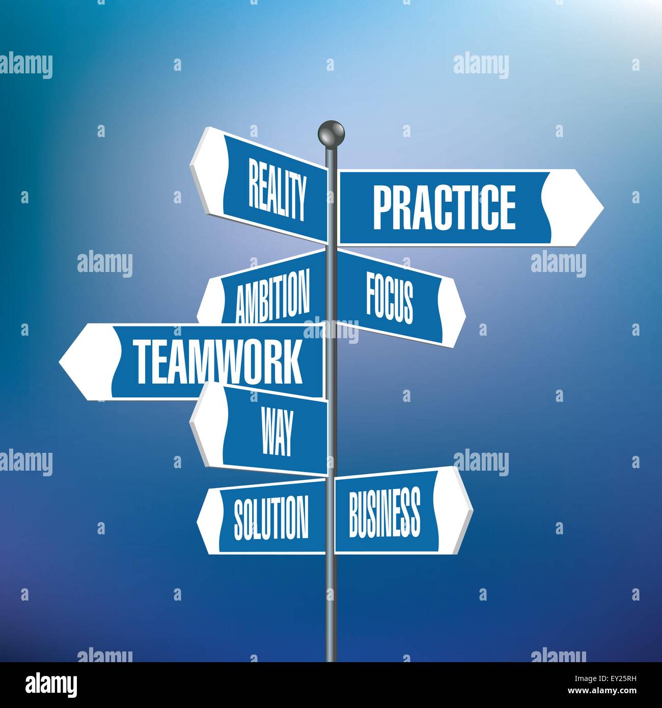 Signpost with motivational words - vector illustration Stock Vector ...