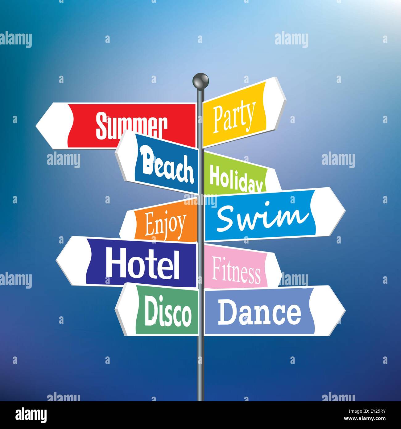 Summer holiday signpost - vector illustration Stock Vector Image & Art ...