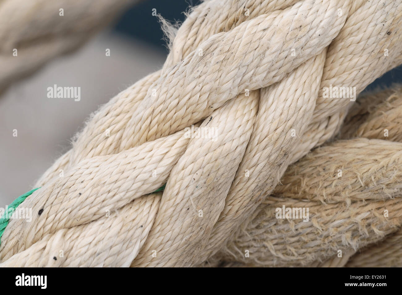 A Naval Rope on a Pier Stock Photo - Alamy