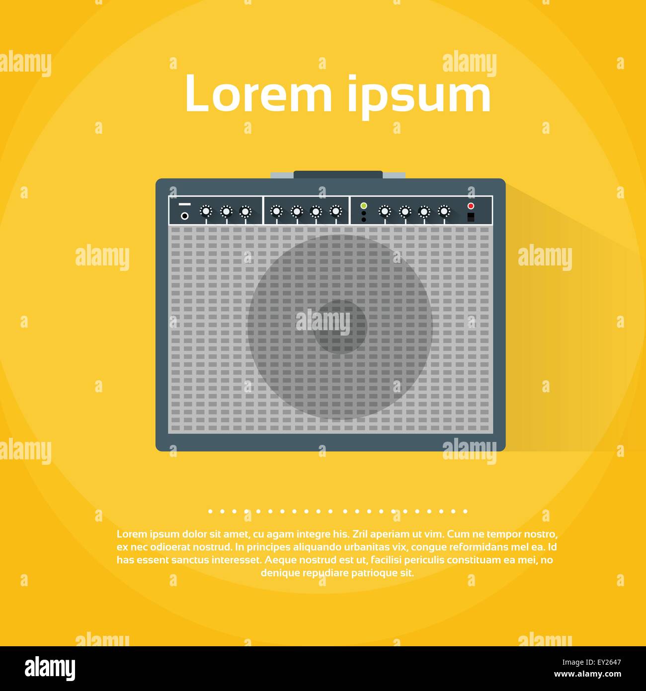 Amplifier Combo Rock Music Equipment Concept Flat Stock Vector Image ...