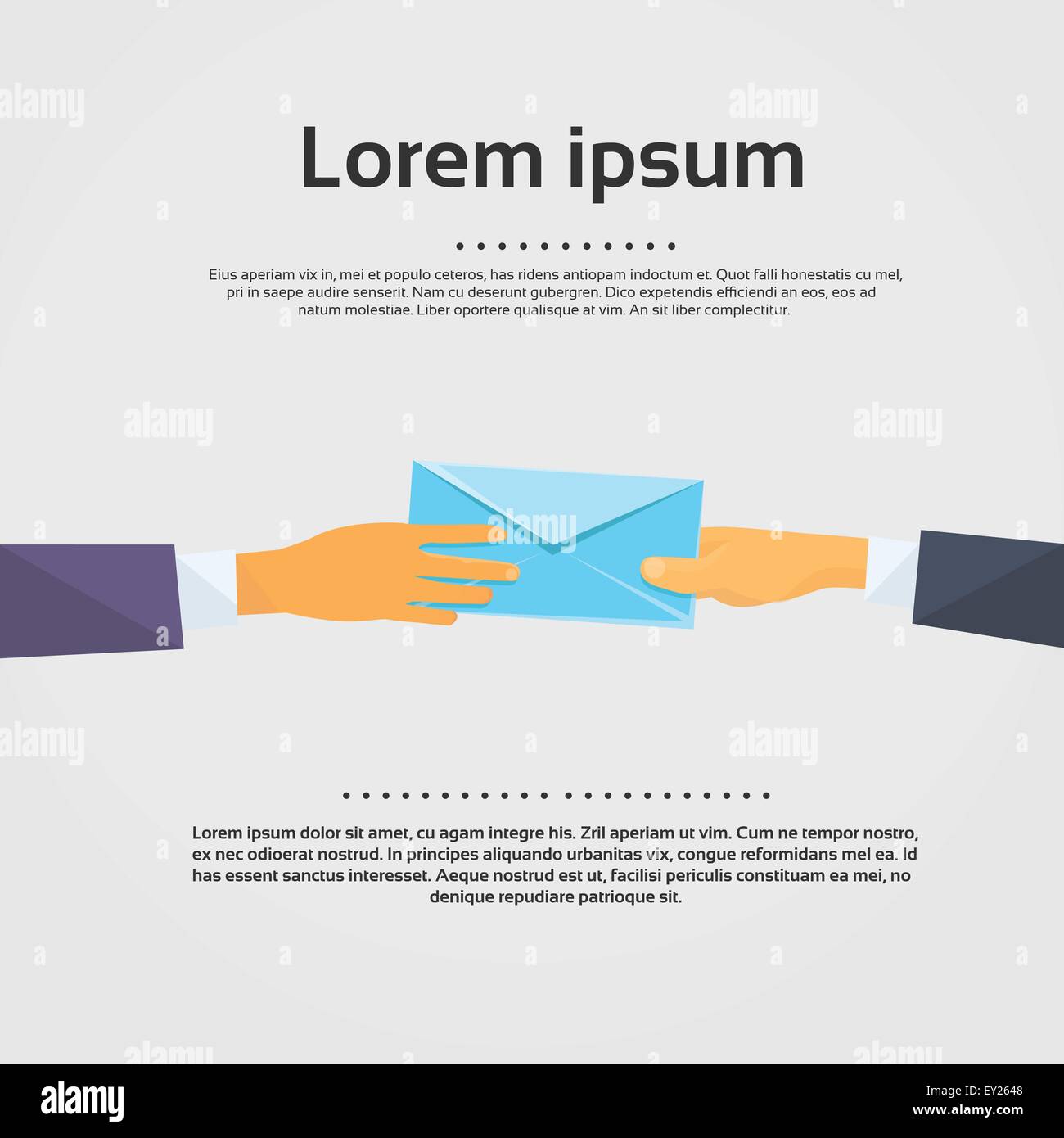 Businessman Hands Give Envelope Flat Vector Stock Vector Image & Art ...