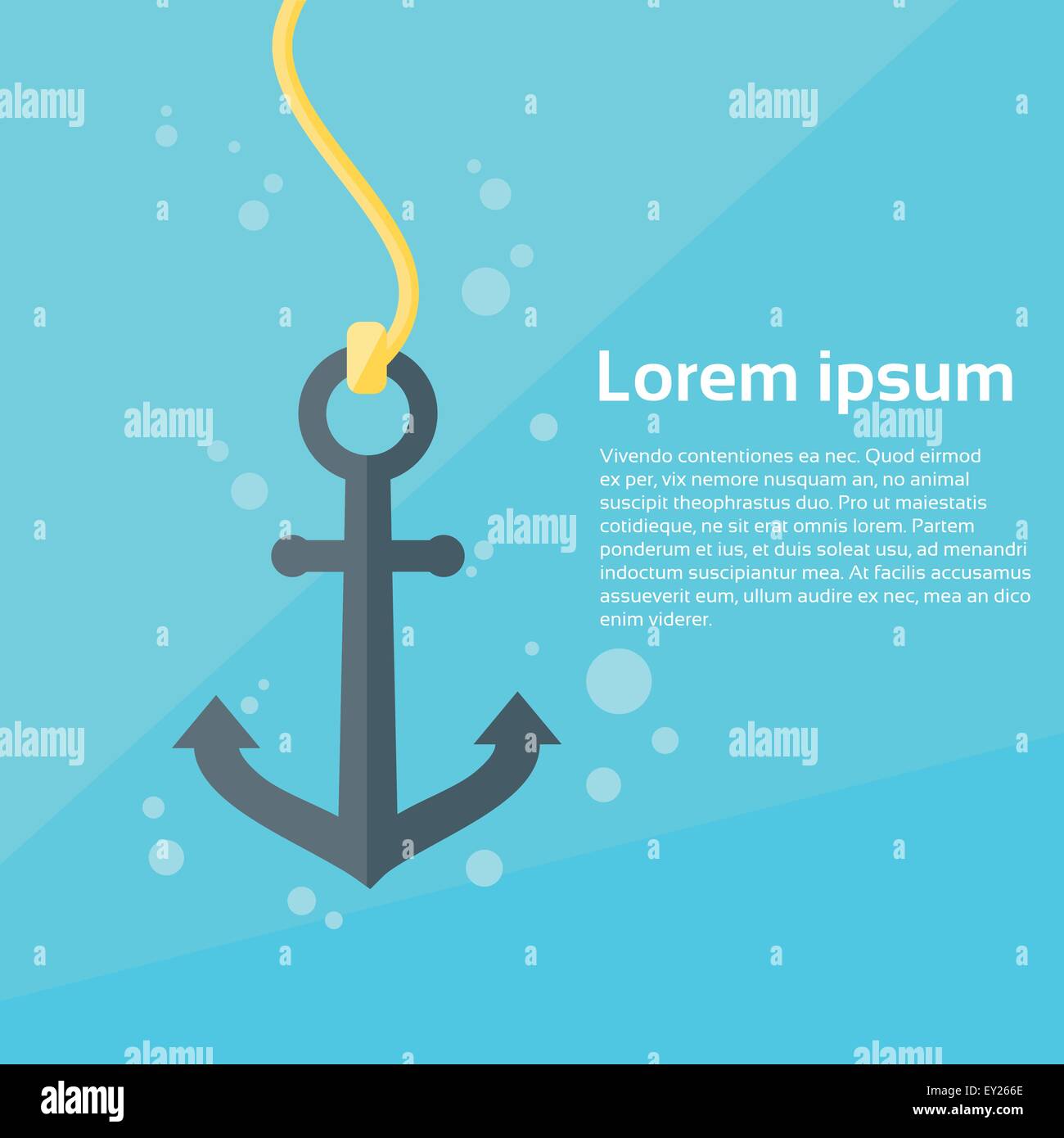 Anchor Under Blue Ocean Water Flat Vector Stock Vector Image & Art - Alamy