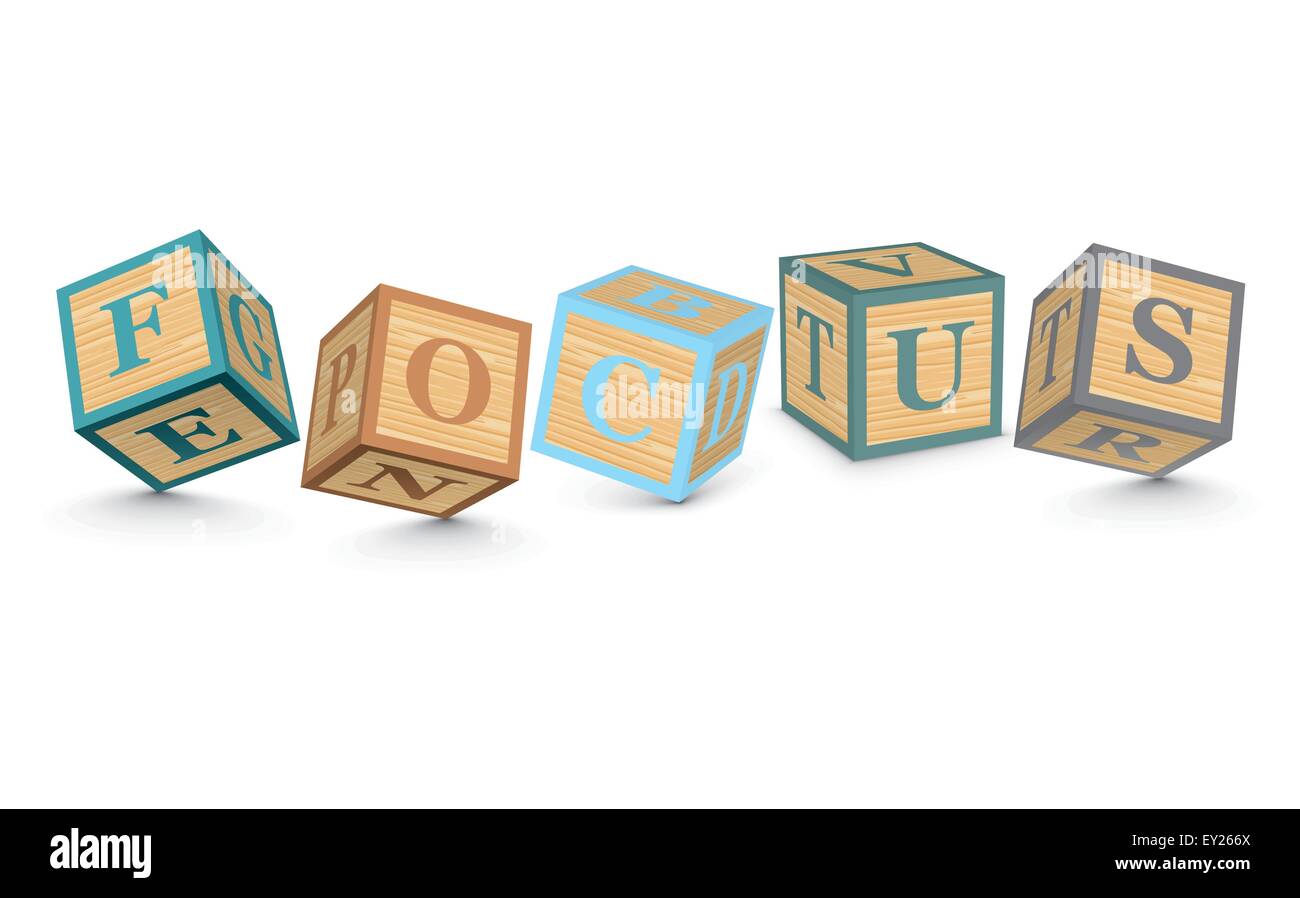 FOCUS written with alphabet blocks - vector illustration Stock Vector ...