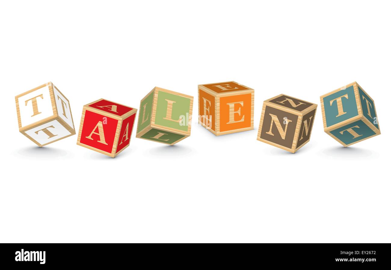 TALENT written with alphabet blocks - vector illustration Stock Vector ...