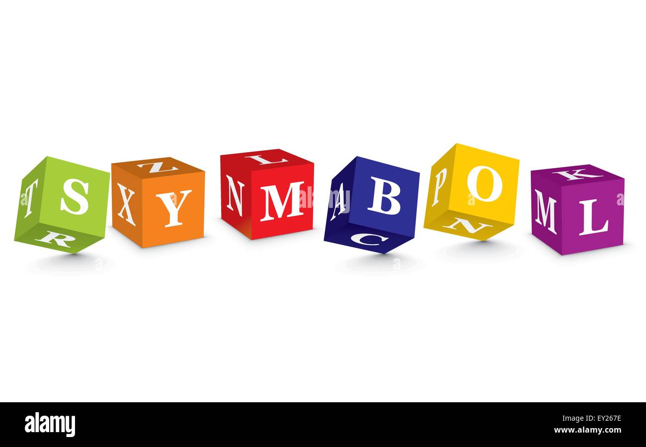 SYMBOL written with alphabet blocks - vector illustration Stock Vector ...