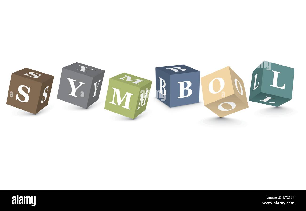 SYMBOL written with alphabet blocks - vector illustration Stock Vector ...