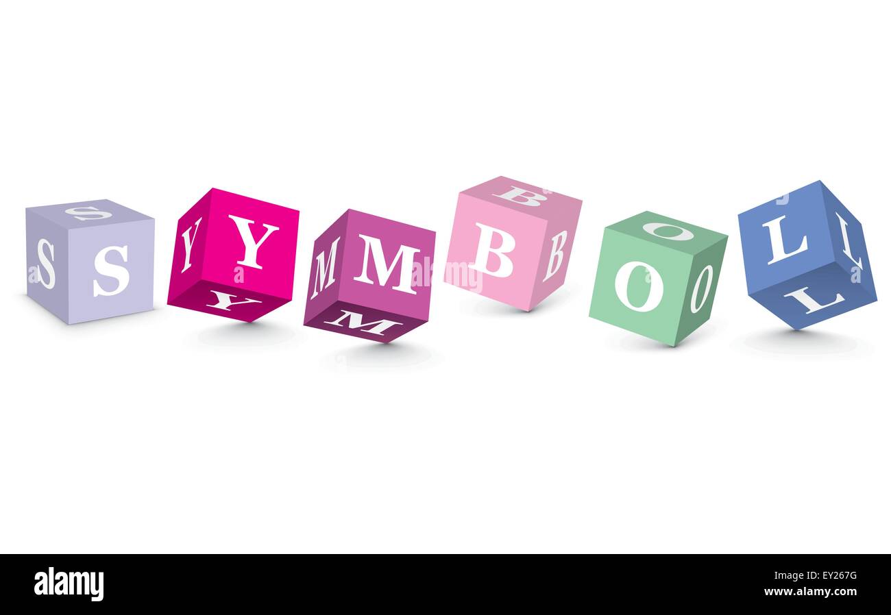SYMBOL written with alphabet blocks - vector illustration Stock Vector ...