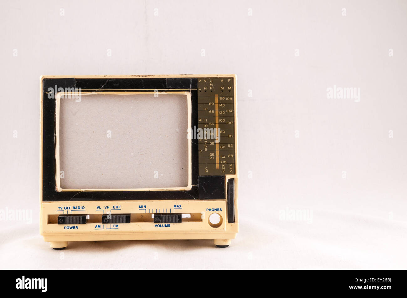 Old Plastic Televison Stock Photo - Alamy