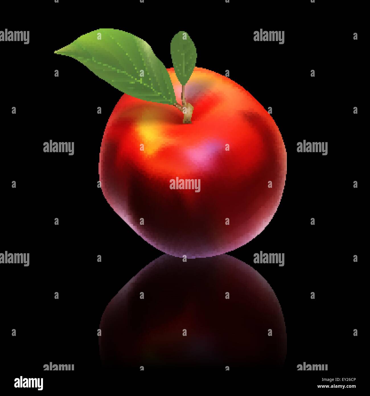 Red nectarine Stock Vector Images - Alamy