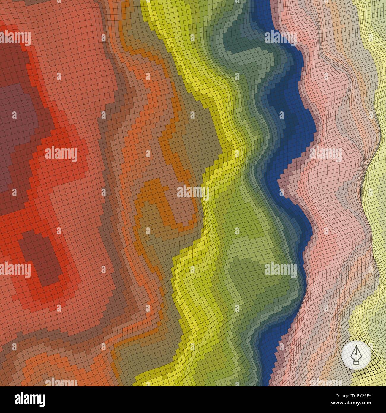 Abstract landscape background. Mosaic Stock Vector Image & Art - Alamy