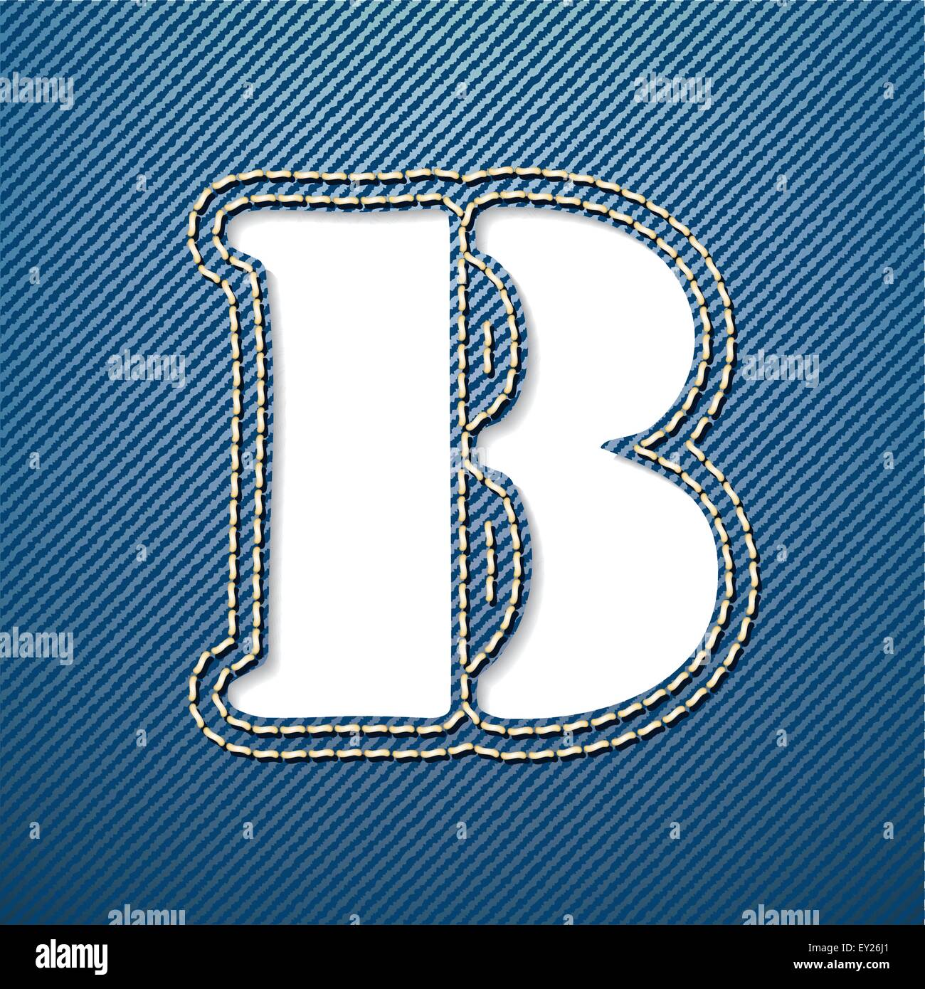 Denim jeans letter B - vector illustration Stock Vector Image & Art - Alamy