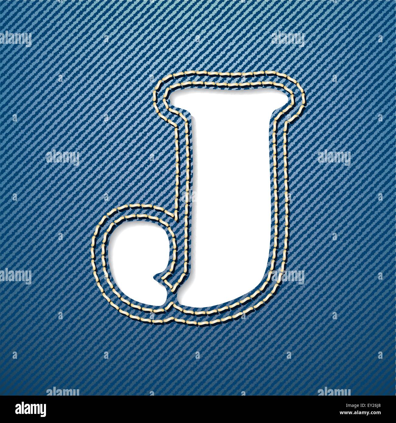 Denim jeans letter J - vector illustration Stock Vector Image & Art - Alamy