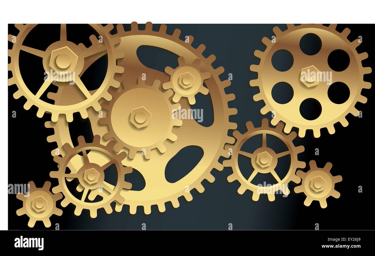 Machine gears Stock Vector Images - Alamy
