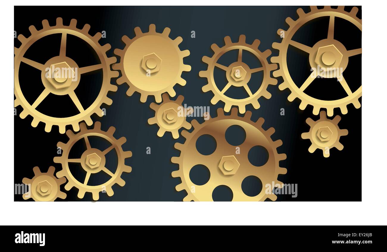 3D machine gears - vector illustration Stock Vector Image & Art - Alamy