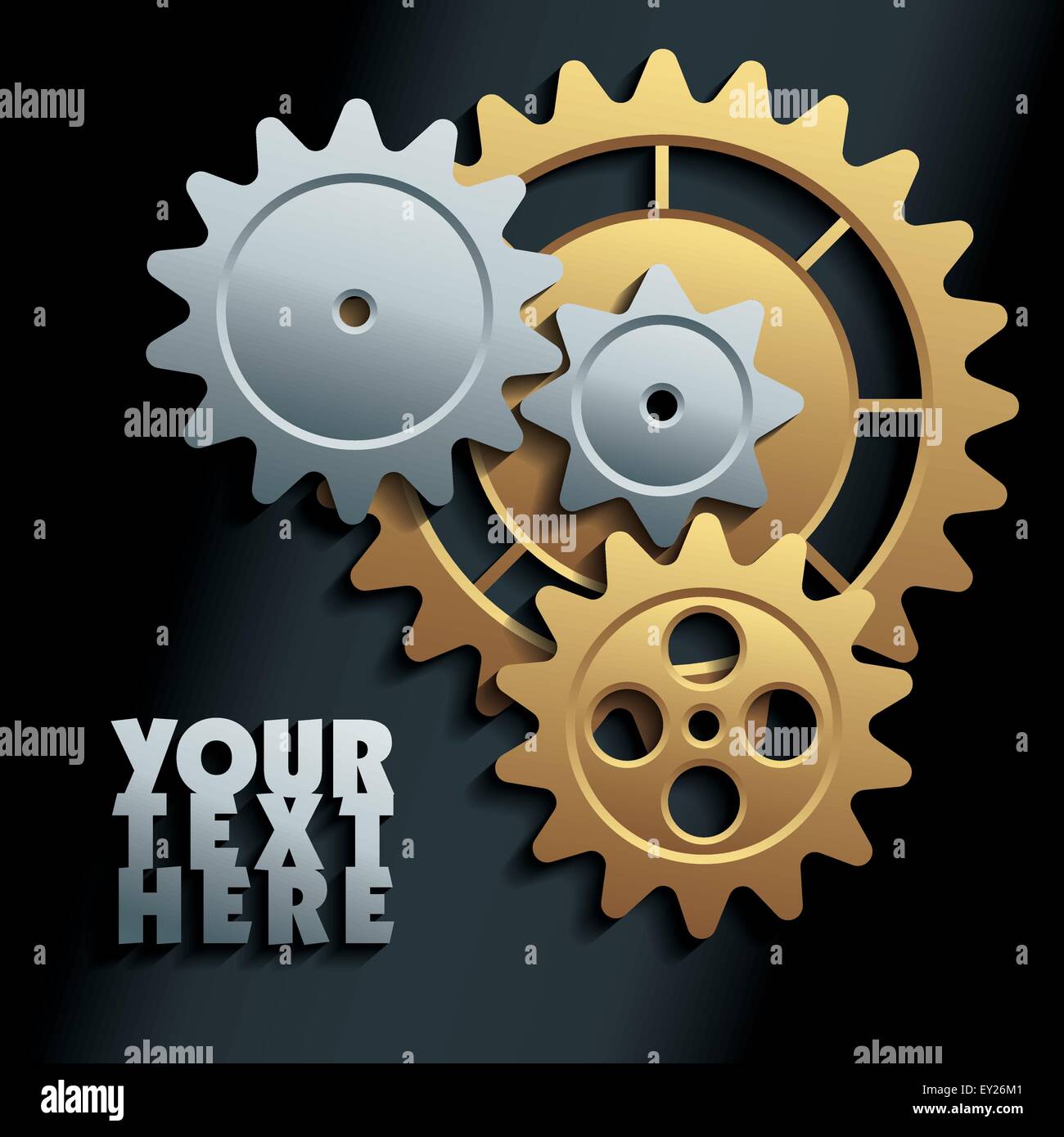3D machine gears - vector illustration Stock Vector Image & Art - Alamy